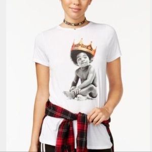 Tops | Notorious Big Biggie Baby Graphic White Tshirt | Poshmark
